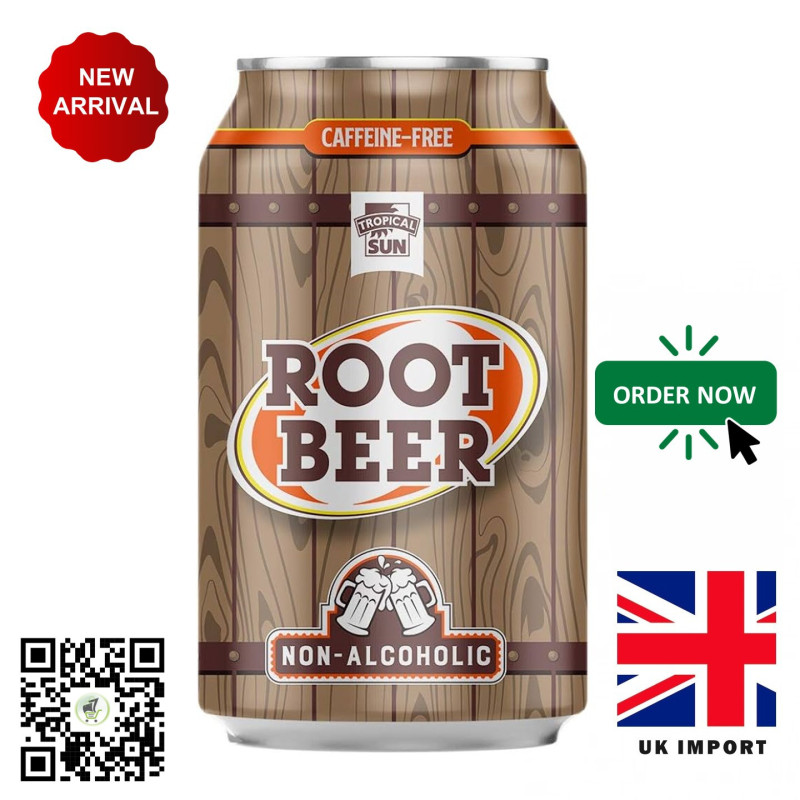 Tropical Sun Root Beer Drink 330ml offers the classic taste of US-s...